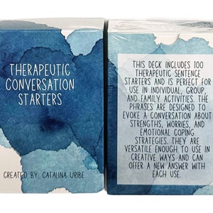 Therapeutic Conversation Starters, 100 Deck Game Cards, for Use in ...