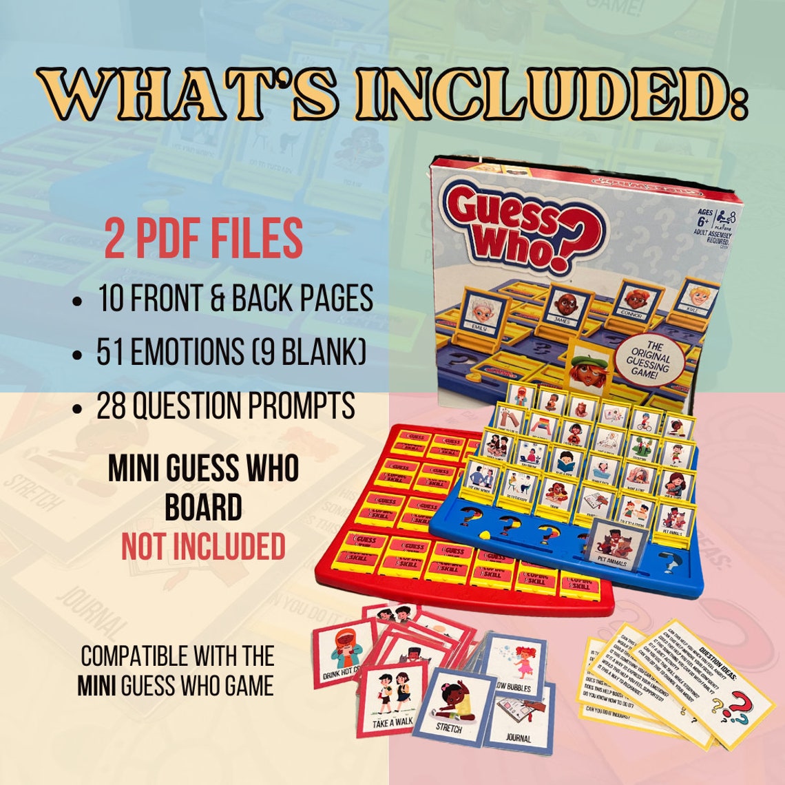 Guess Who Emotional Regulation Zones Printable Social Emotional ...