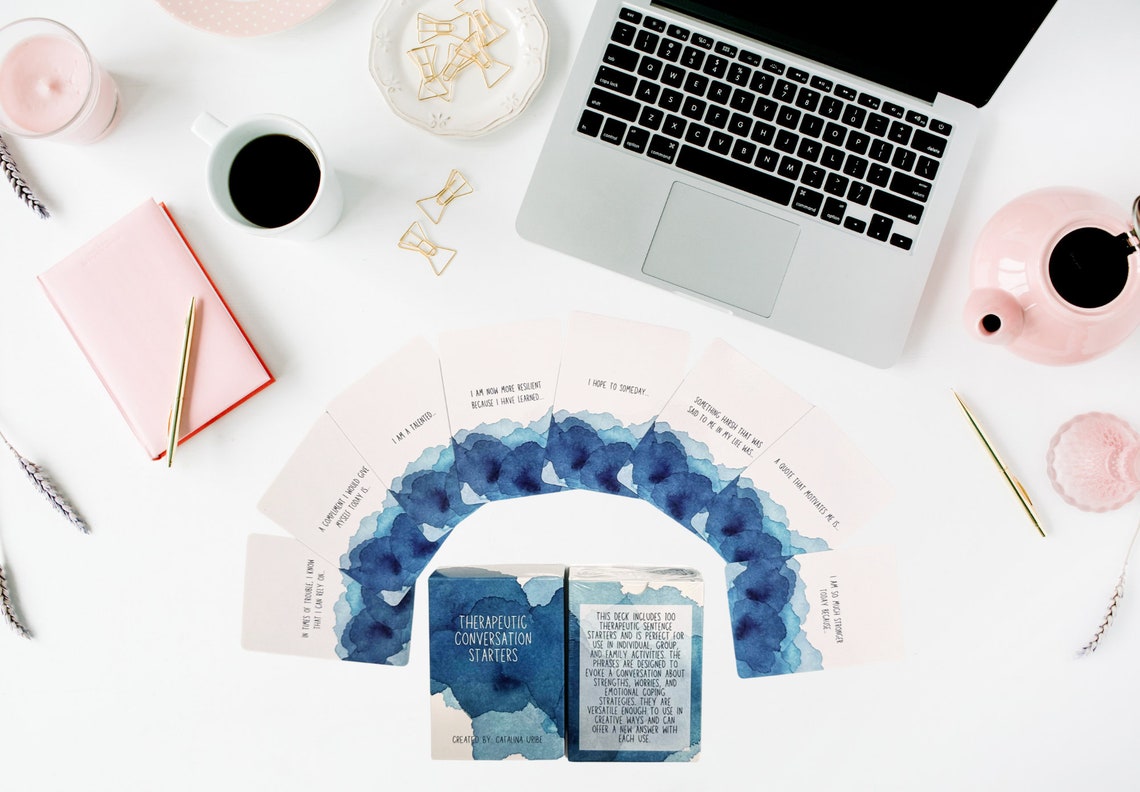 Therapeutic Conversation Starters, 100 Deck Game Cards, for Use in ...