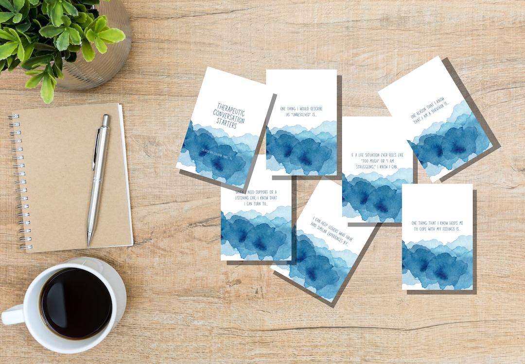 Therapeutic Conversation Starters, 100 Deck Game Cards, for Use in ...