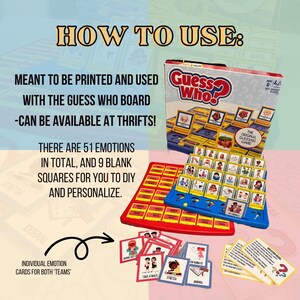 Guess Who Emotional Regulation Zones Printable | Social Emotional ...