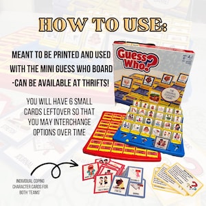 Guess Who Coping Skills Printable | Social Emotional Learning With Kids ...