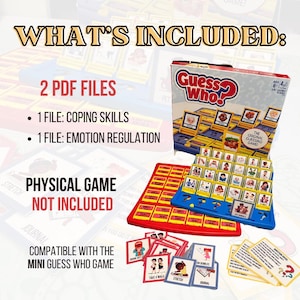 Guess Who Emotional Regulation | Coping Skills |zones Printable ...