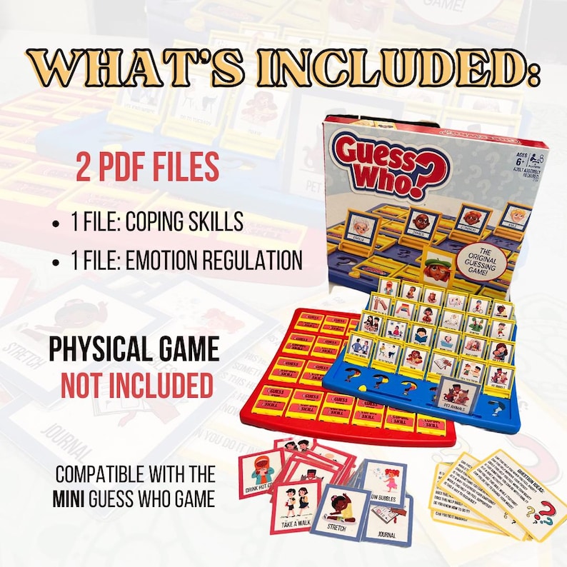 Guess Who Emotional Regulation | Coping Skills |zones Printable ...