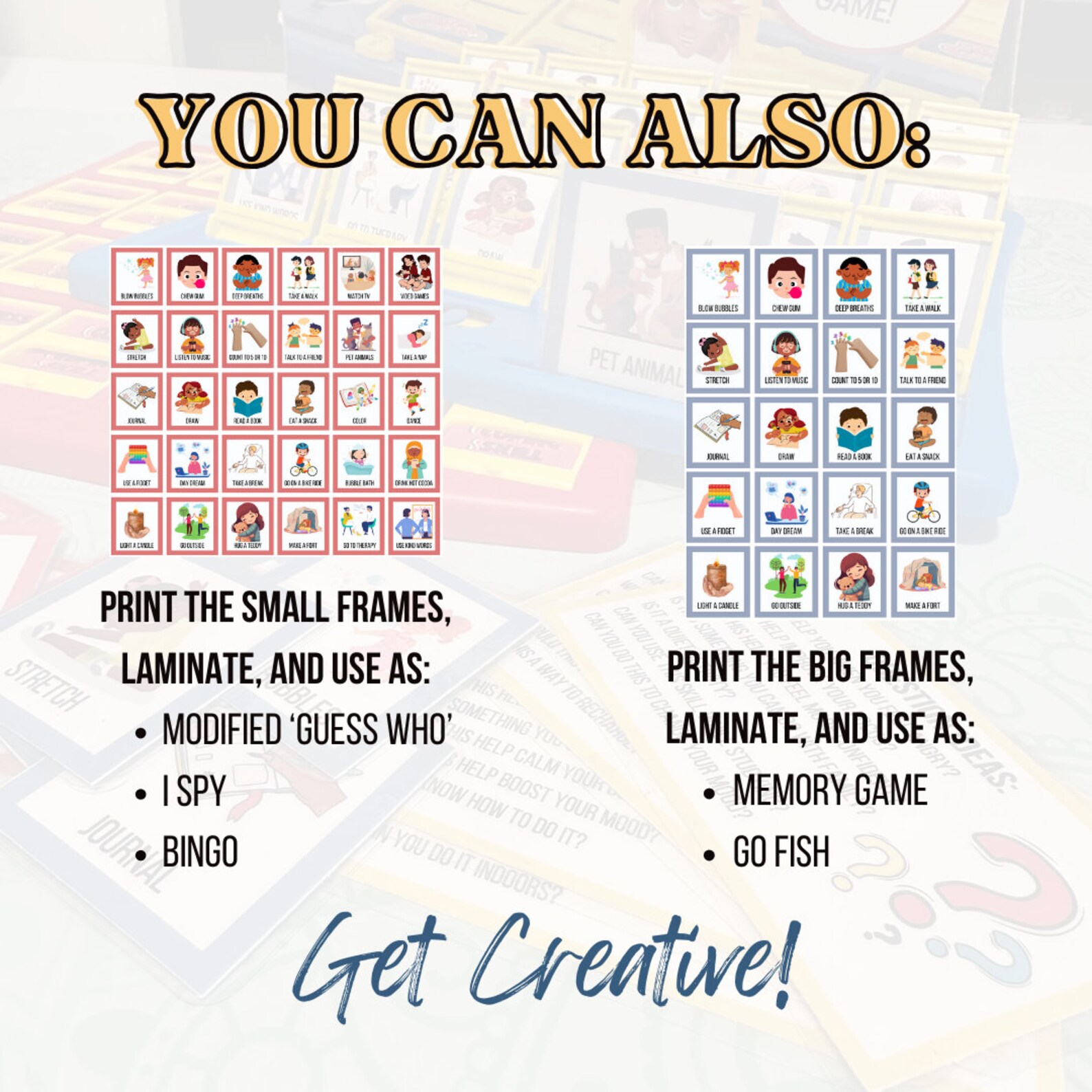 Guess Who Coping Skills Printable Social Emotional Learning With Kids ...