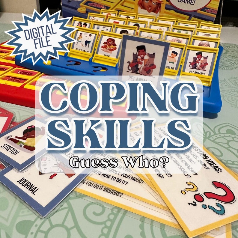 Guess Who Coping Skills Printable Social Emotional Learning With Kids ...