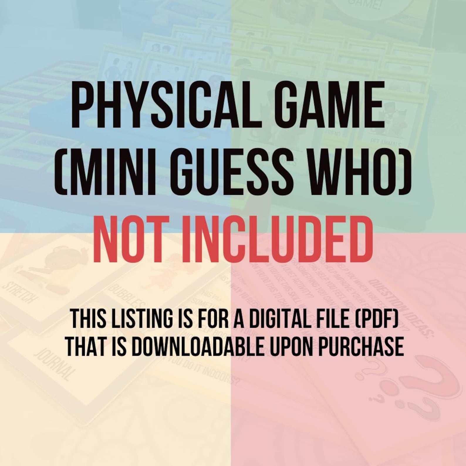 Guess Who Emotional Regulation Zones Printable | Social Emotional ...