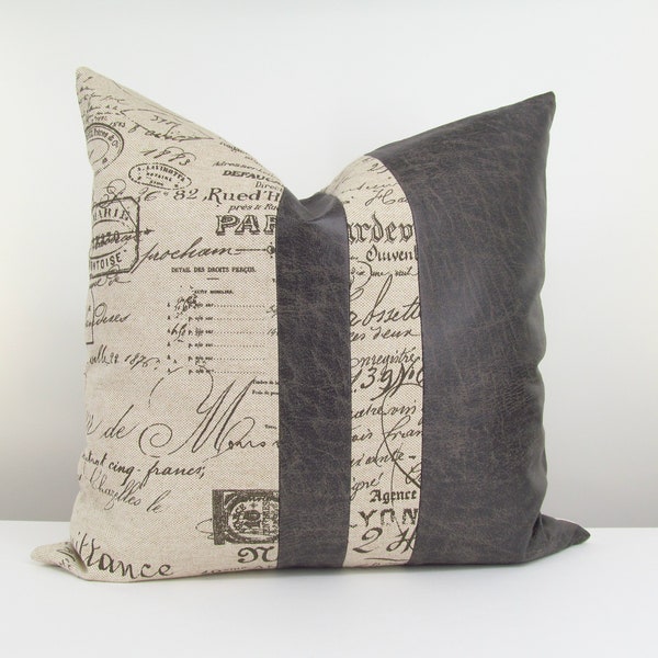 French Script Pillow - Etsy