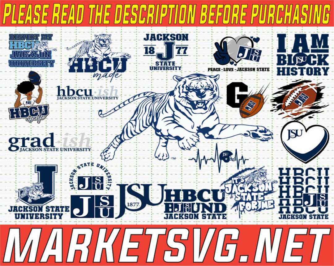 Jackson State Svg HBCU Svg Collections HBCU Svg Football - Etsy