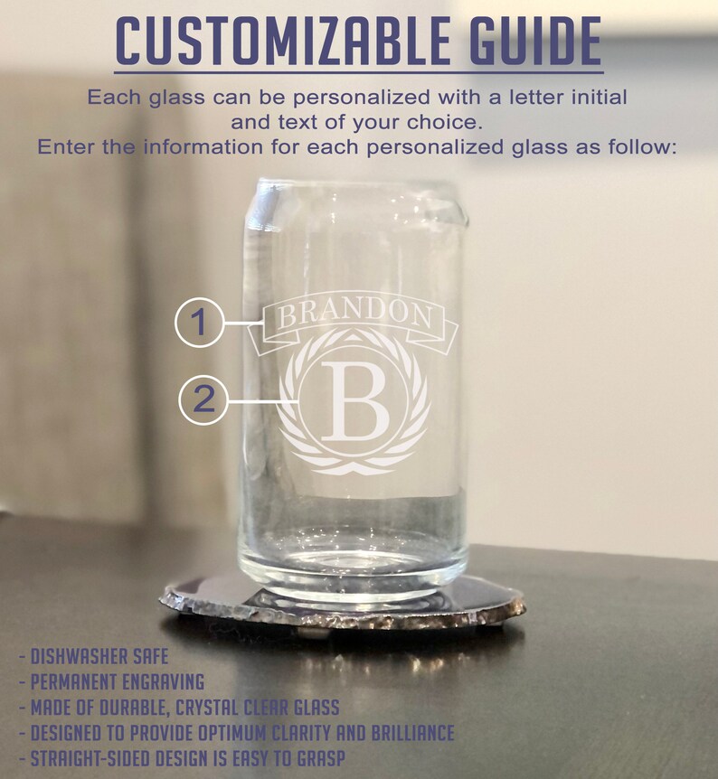 Beer Can Glass, Personalized Glasses, Custom Beer Glass, Engraved Beer ...