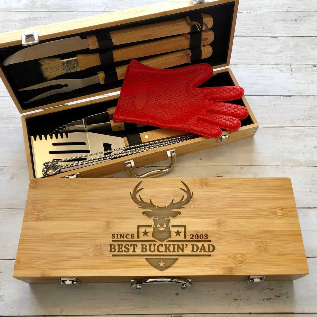 Custom Grill Set, Grilling Tools, Engraved BBQ Set, Utensil Set, Grill ...