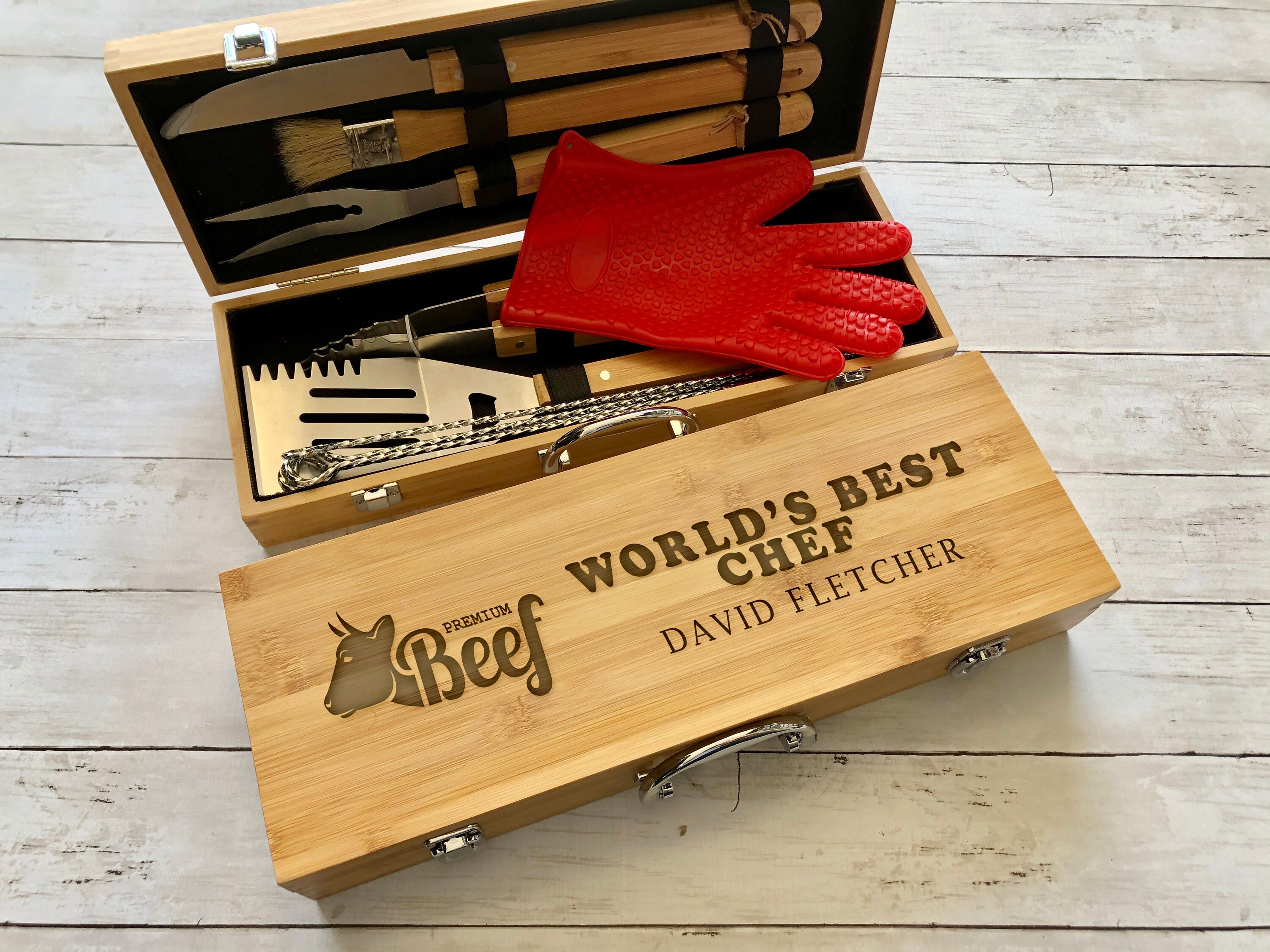 Engraved BBQ Set BBQ Gift Grilling Tools Grill Set Custom | Etsy