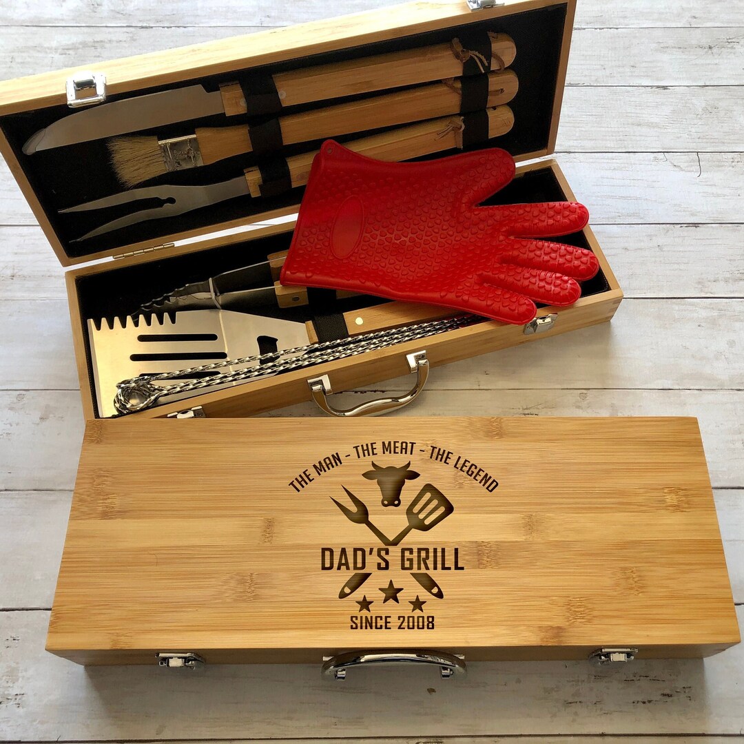 Gift for Dad, Father's Day Gift, BBQ Set, Custom Grill Set, Grill Set ...