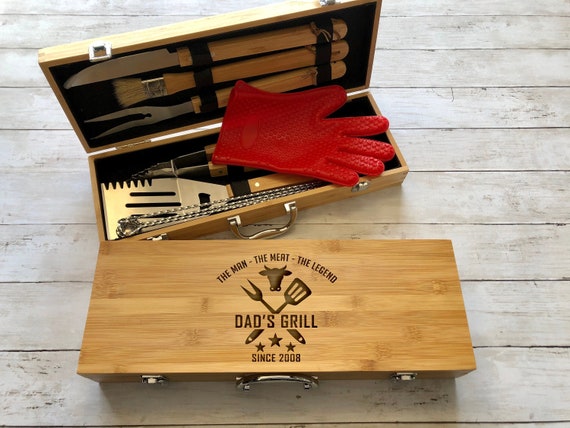 Engraved BBQ Set BBQ Gift Grilling Tools Grill Set Custom - Etsy
