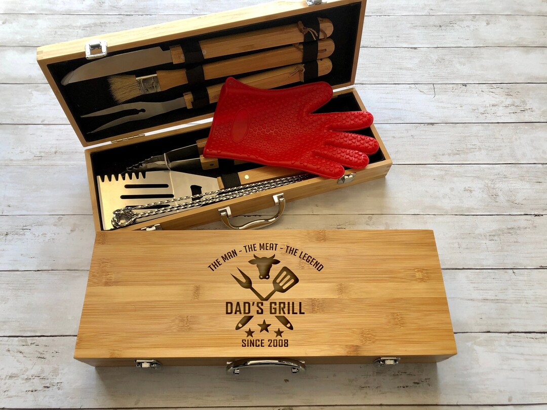 Gift for Dad Father's Day Gift BBQ Set Custom Grill - Etsy