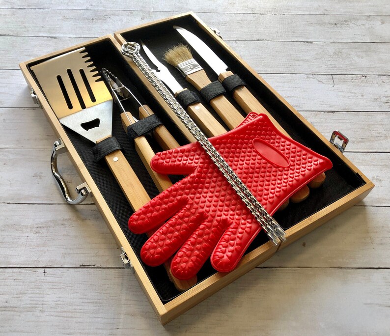 Engraved BBQ Set BBQ Gift Grilling Tools Grill Set Custom | Etsy