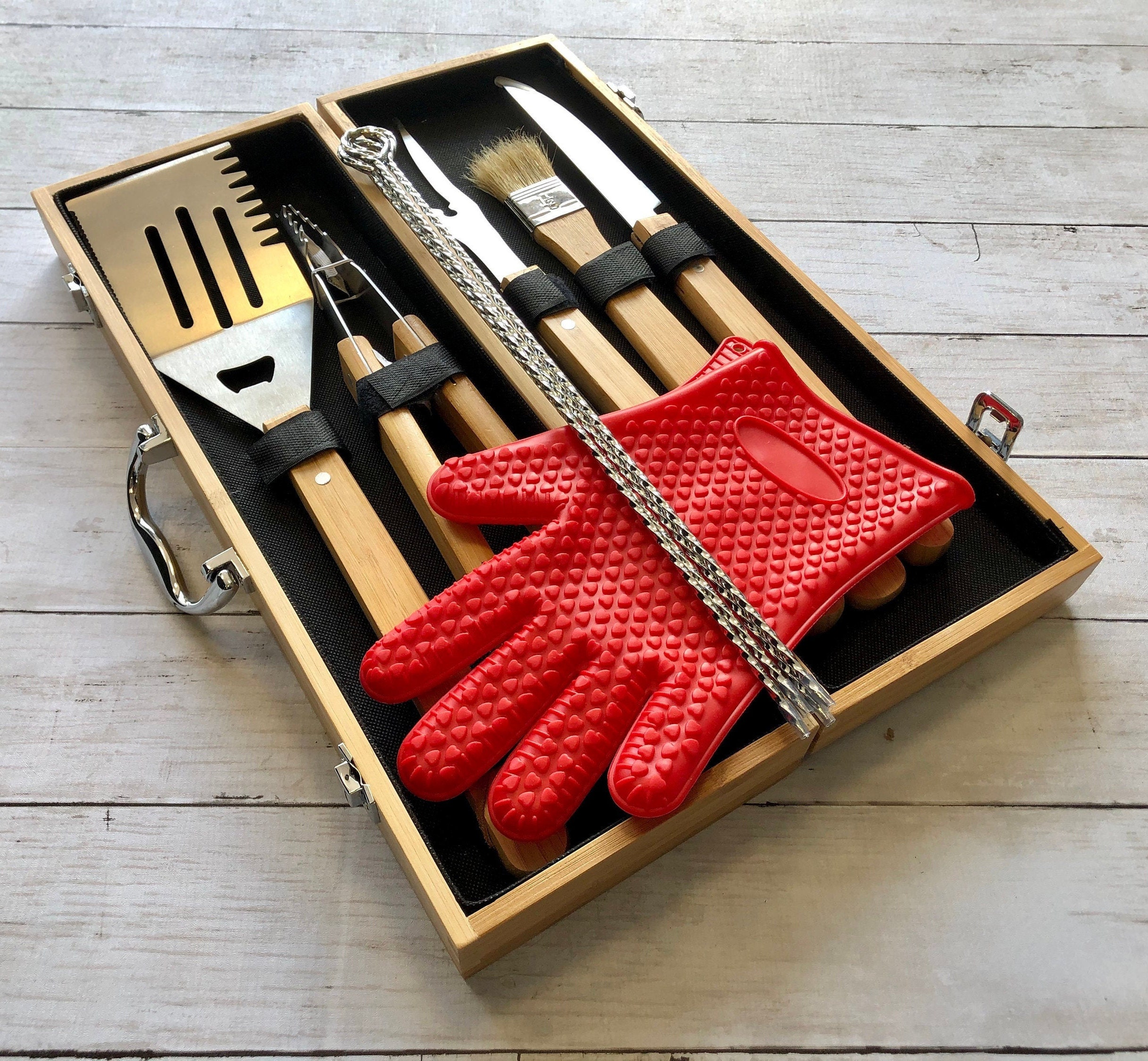 Custom Grill Set Grilling Tools Engraved BBQ Set Utensil | Etsy