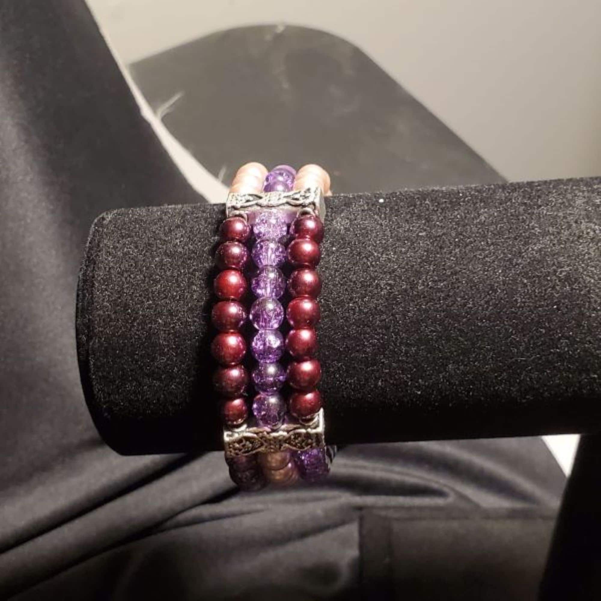 Multi Colored Purple Cuff Bracelet - Etsy