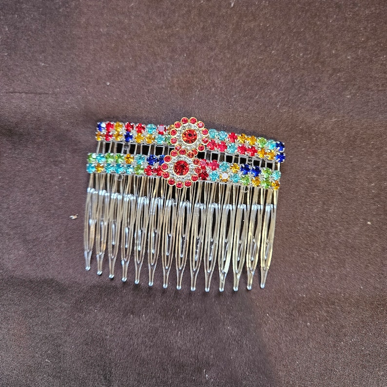 Handmade Floral Crystal Hair Combs - Set of 2 - Etsy