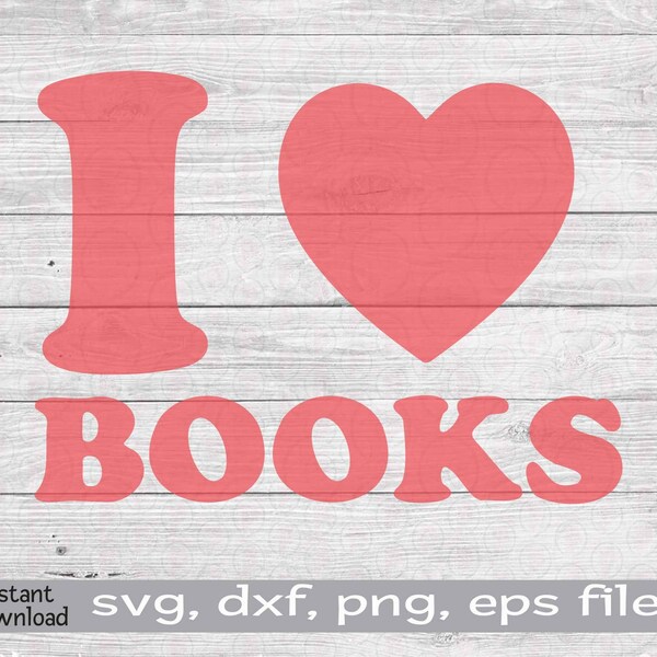 I Love Books - Etsy