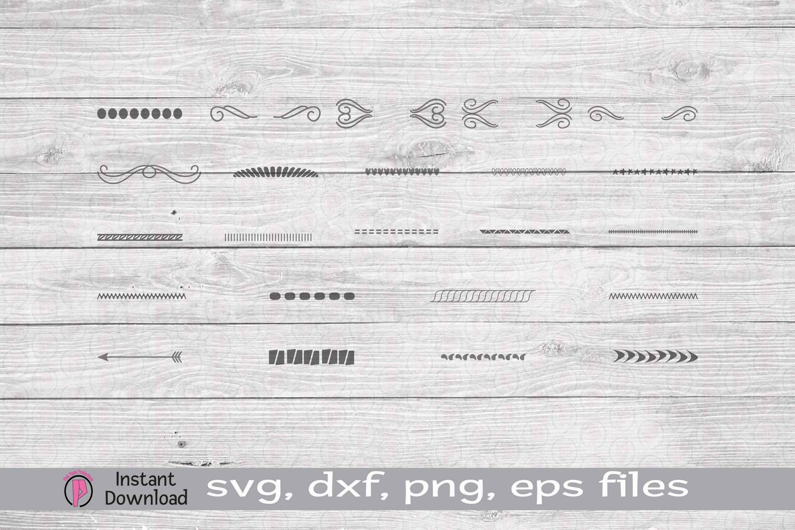 Doodle Line Divider Svg, Doodle Bundle Svg Png Dxf Eps, Doodle Lines ...