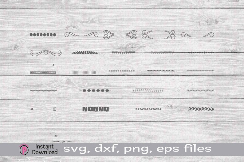 Doodle Line Divider Svg, Doodle Bundle Svg Png Dxf Eps, Doodle Lines ...