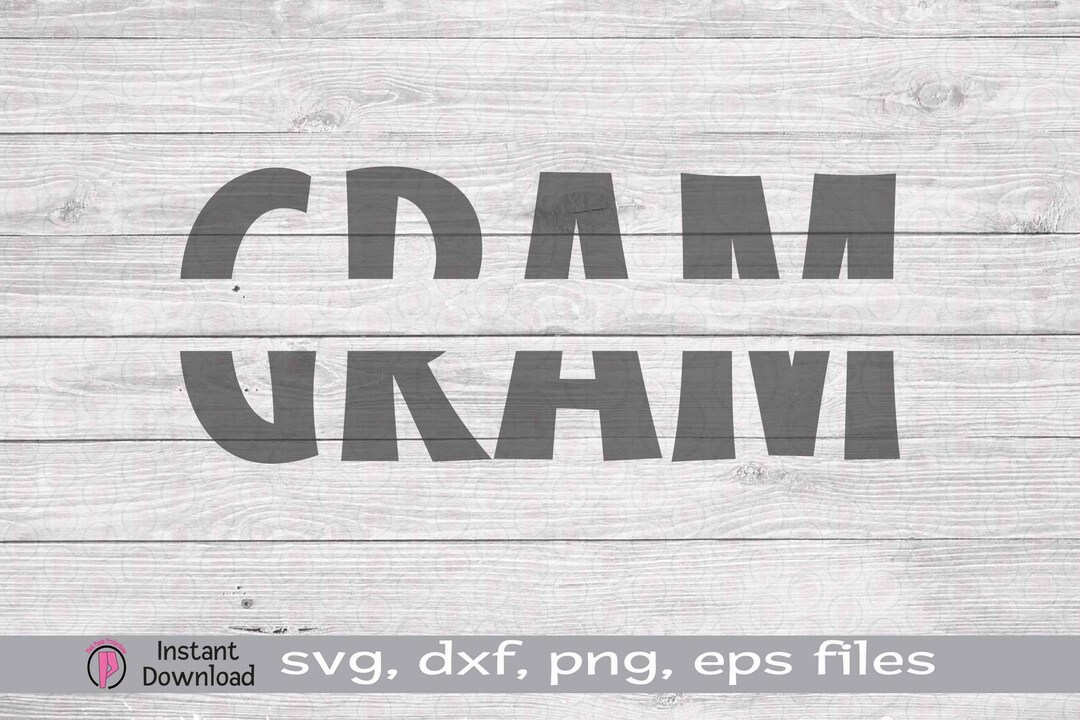 Gram Split Monogram SVG Gram Monogram Gram SVG Mother's - Etsy