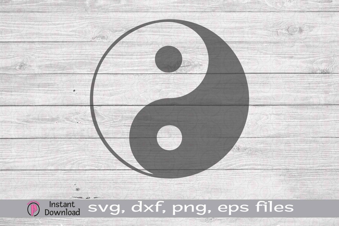 Yin Yang Symbol SVG PNG, 1 Layer Cut File, Yin Yang Vector, Chinese ...