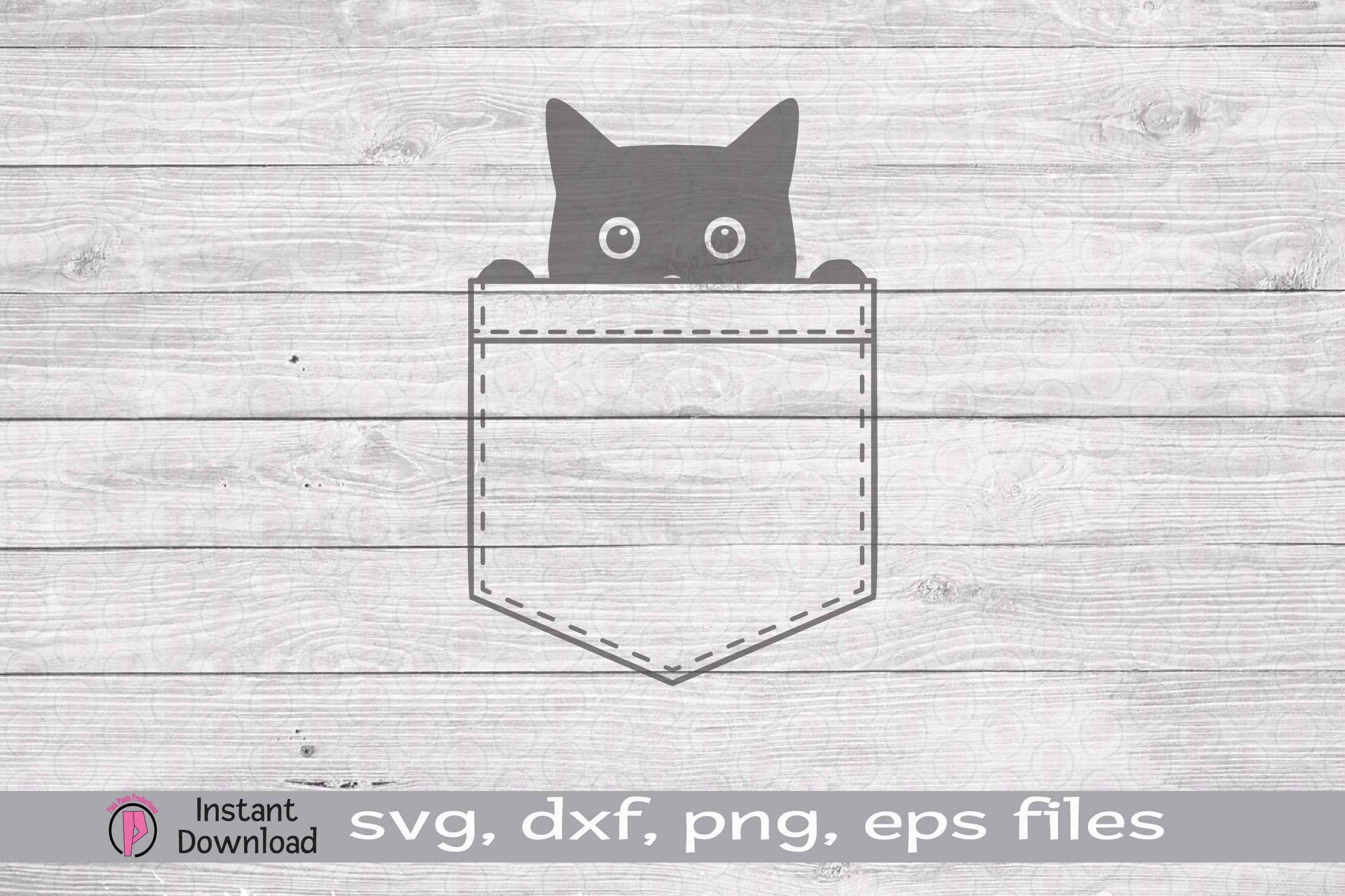 Cat Pocket SVG Peekaboo Cat Cut File Peeking Kitten SVG Cat - Etsy