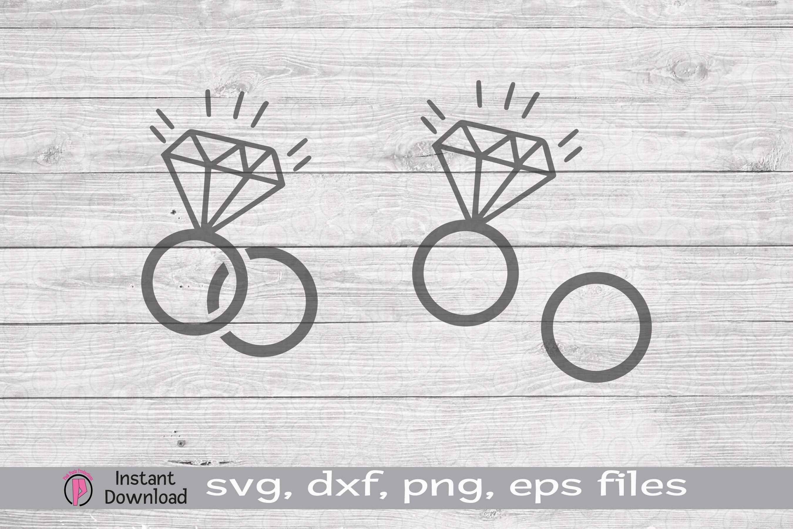 Wedding Ring Svg, Diamond Ring Svg Png, Ring Cut Files, Wedding Bands ...