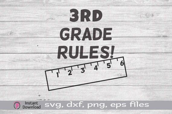 3rd Grade Rules Svg Png First Day of School Third Grade Svg - Etsy