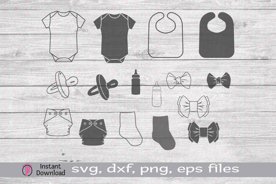 Baby Svg Bundle Baby Shower Svg New Baby Cut Files Diaper - Etsy