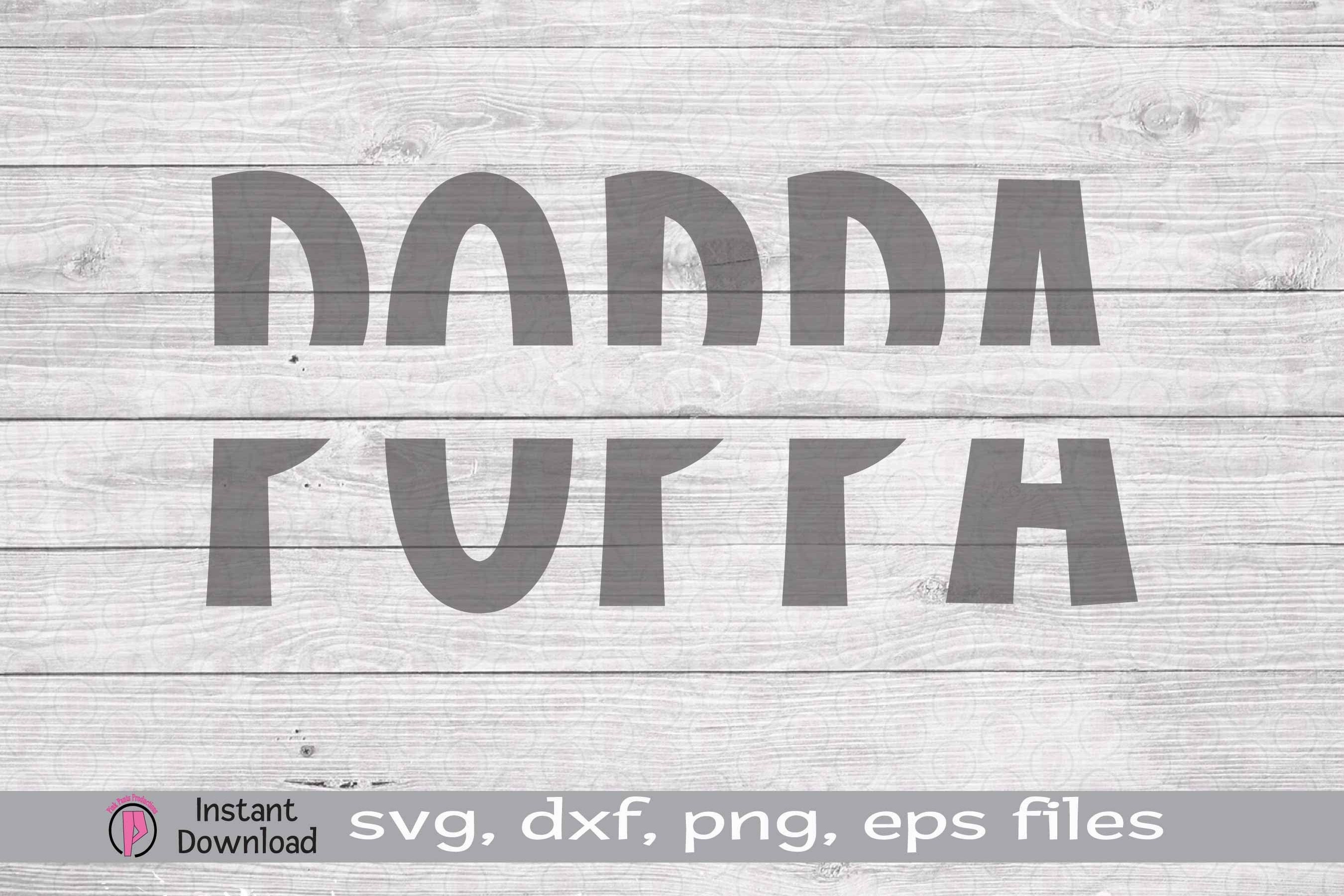 Poppa Split Monogram SVG PNG Poppa Monogram Father's - Etsy