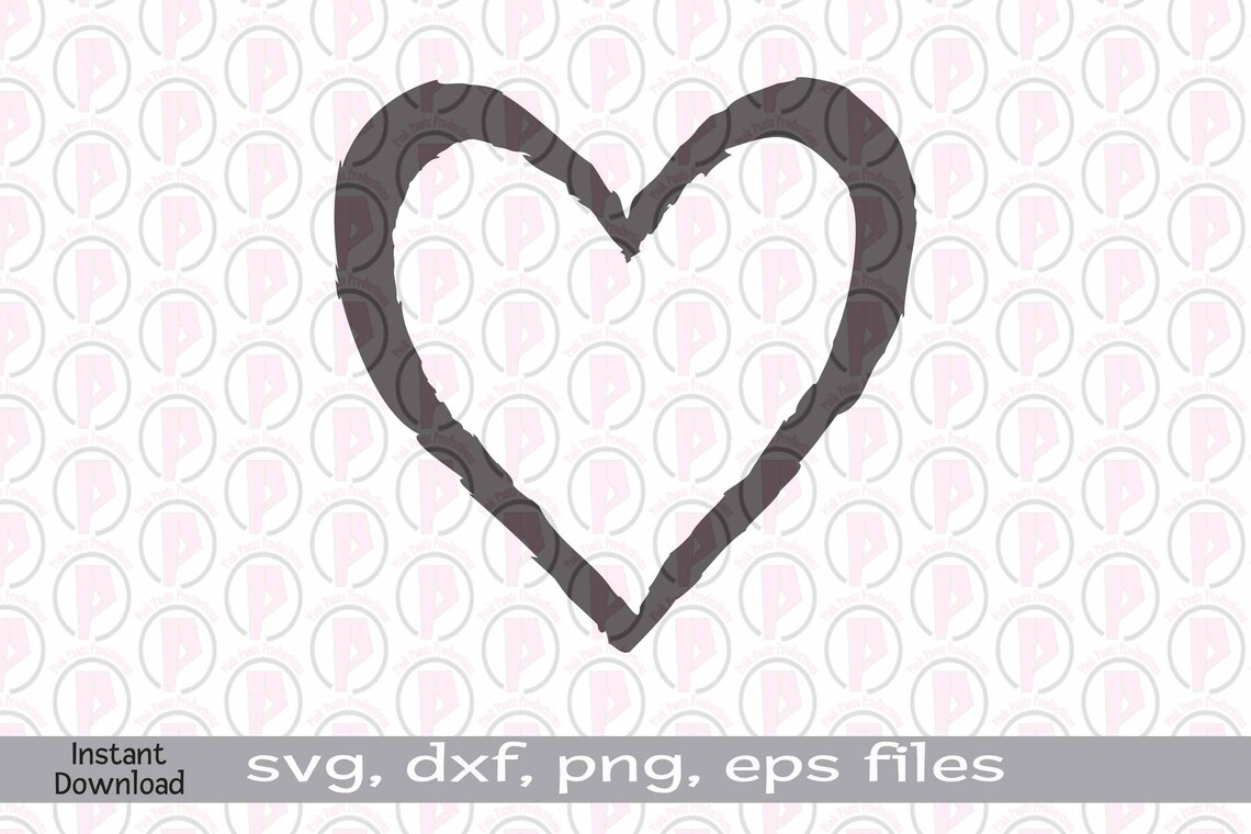 Distressed Heart SVG Heart Outline SVG Heart Cut Files | Etsy