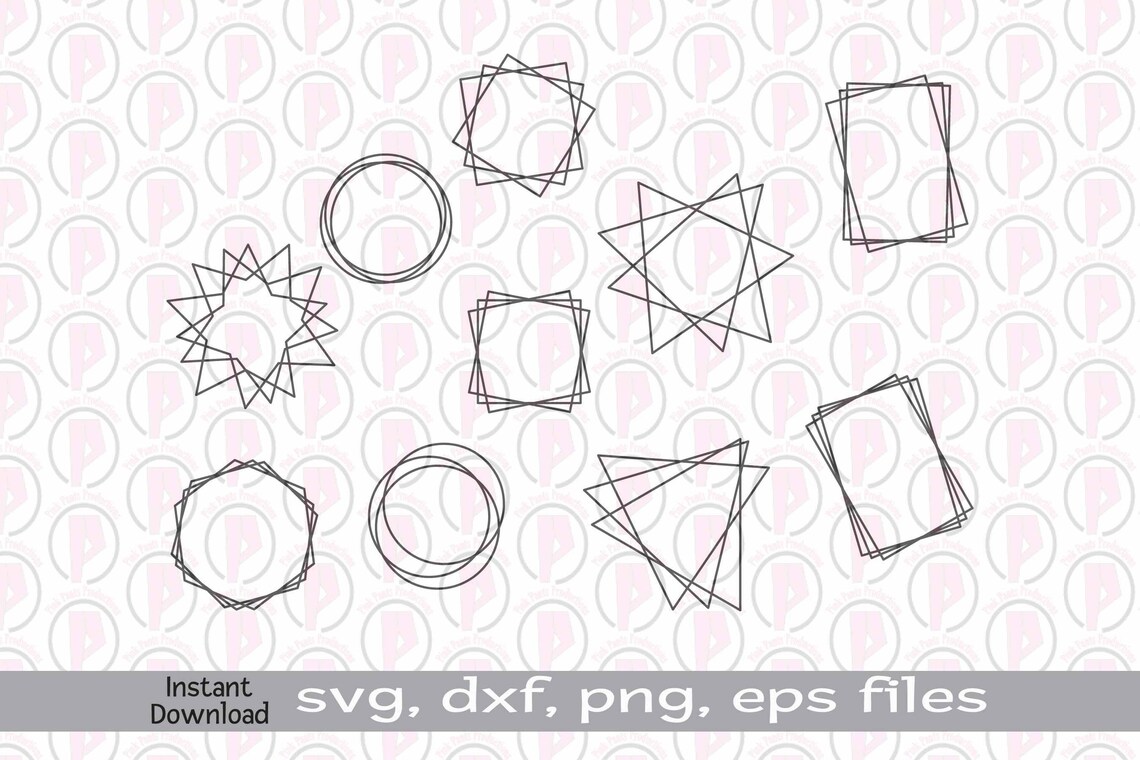 Offset Frames SVG Stacked Frames Geometric Stacked Frames | Etsy