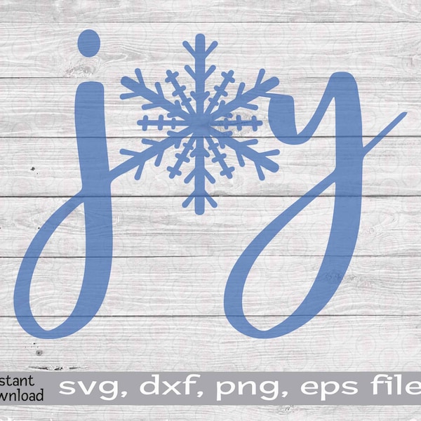 Joy Snowflake Svg - Etsy