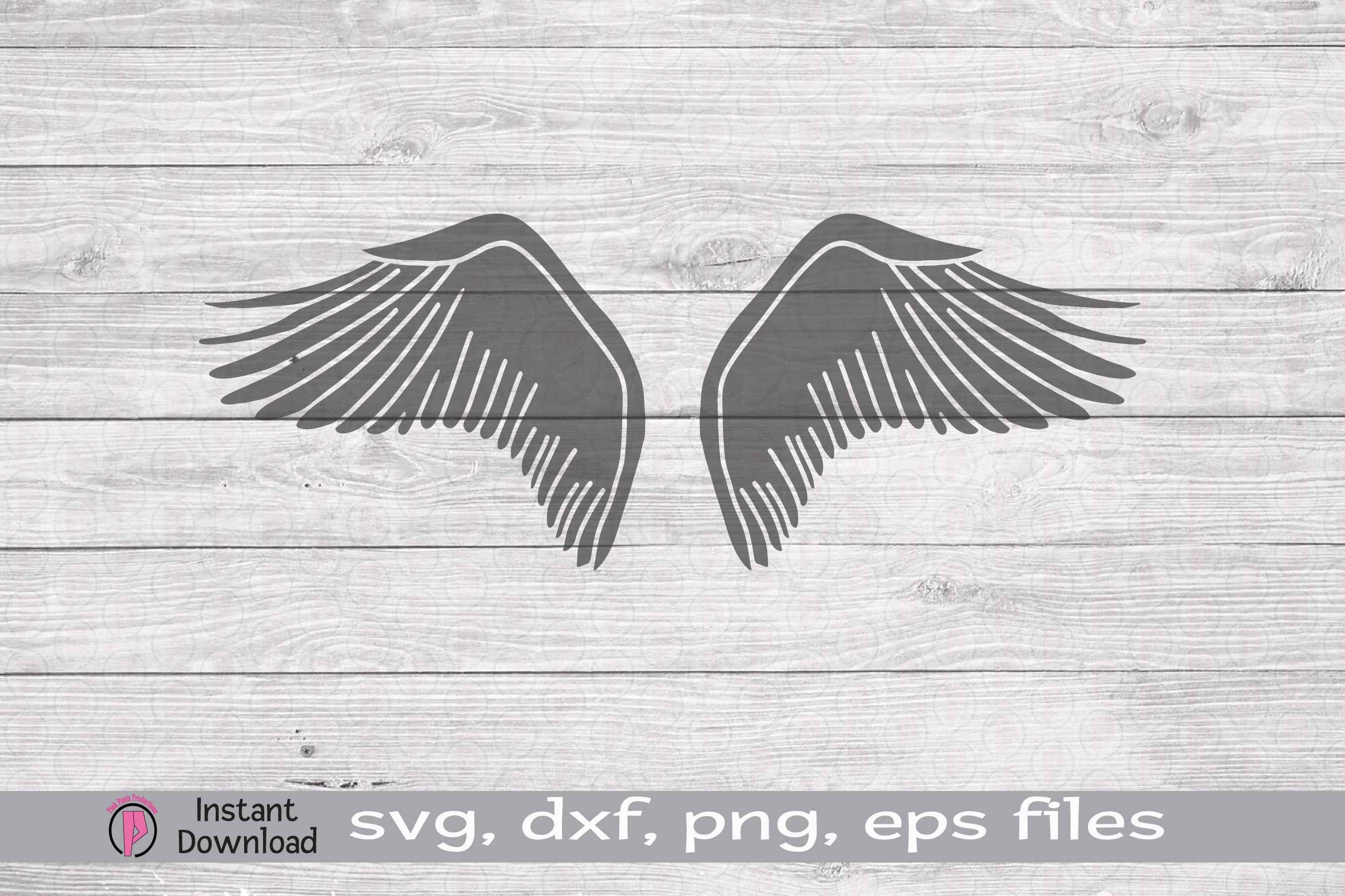 Angel Wings SVG PNG, Spread Wings, 1 Layer Cut File, Digital Download ...