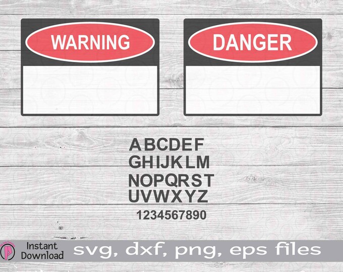 Danger SVG, Digital Download, Svg, Png, Jpeg, Dxf, Eps, Ai, PDF, Cricut ...