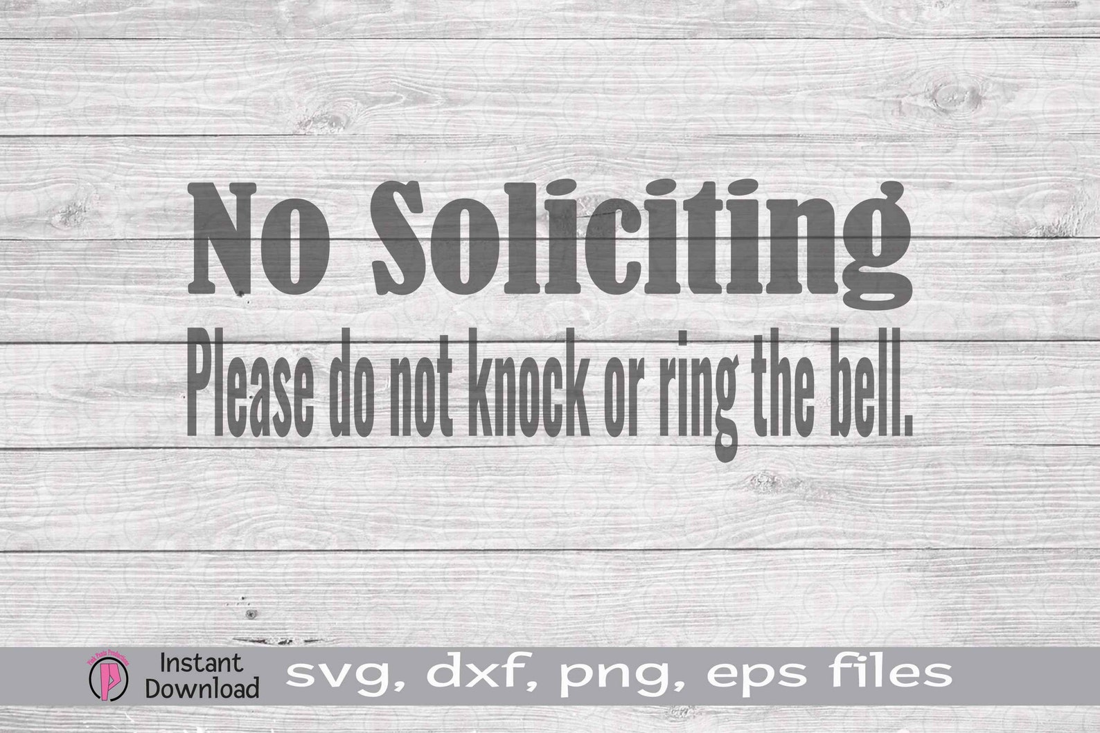 No Soliciting SVG, Cut File for Cricut, Front Door Decal File, No ...