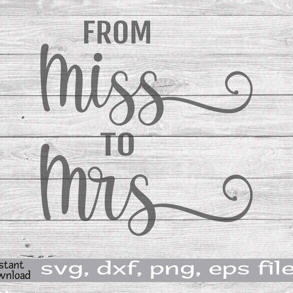 Miss to Mrs - Etsy