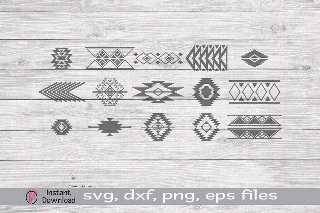 Tribal Designs Svg, Aztec Patterns, Tribal Bundle Svg Png Dxf Eps ...