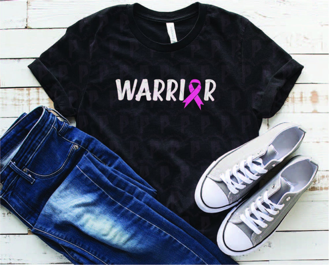 Warrior Cancer Ribbon SVG, Warrior Cut File, Breast Cancer Vector, Pink ...