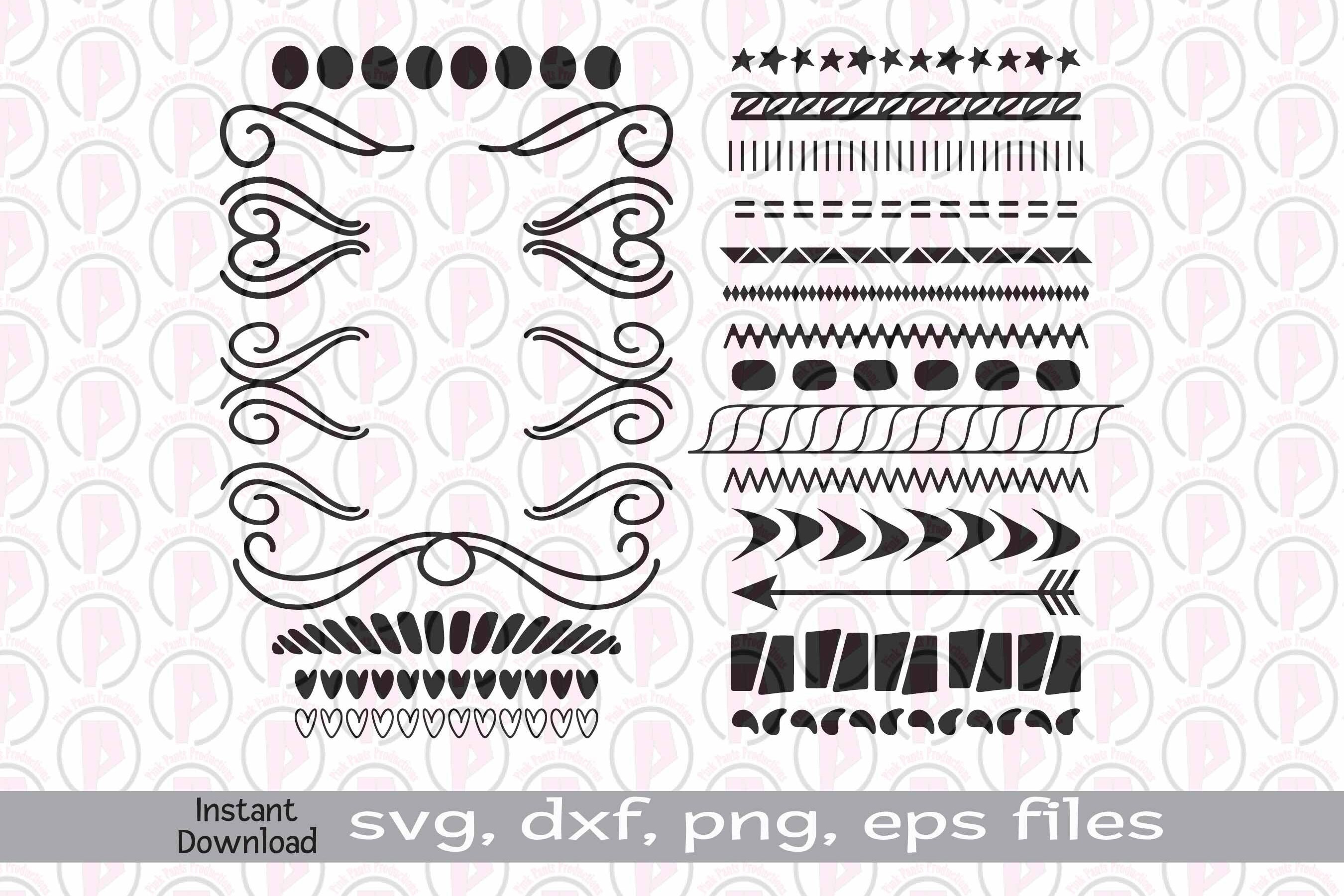 Doodle Line Divider Svg, Doodle Bundle Svg Png Dxf Eps, Doodle Lines ...