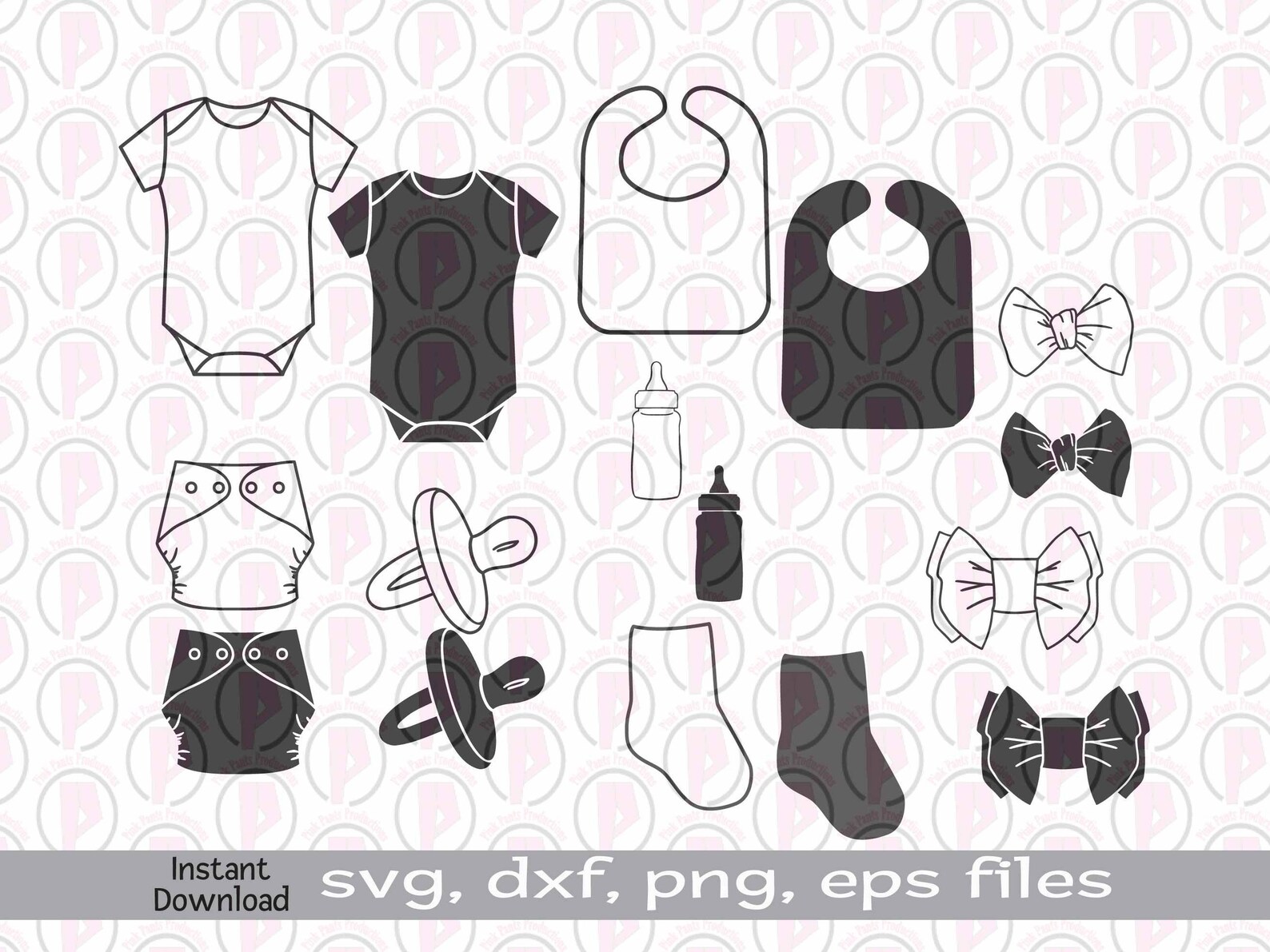 Baby svg Bundle Baby Shower svg New Baby Cut Files Diaper | Etsy