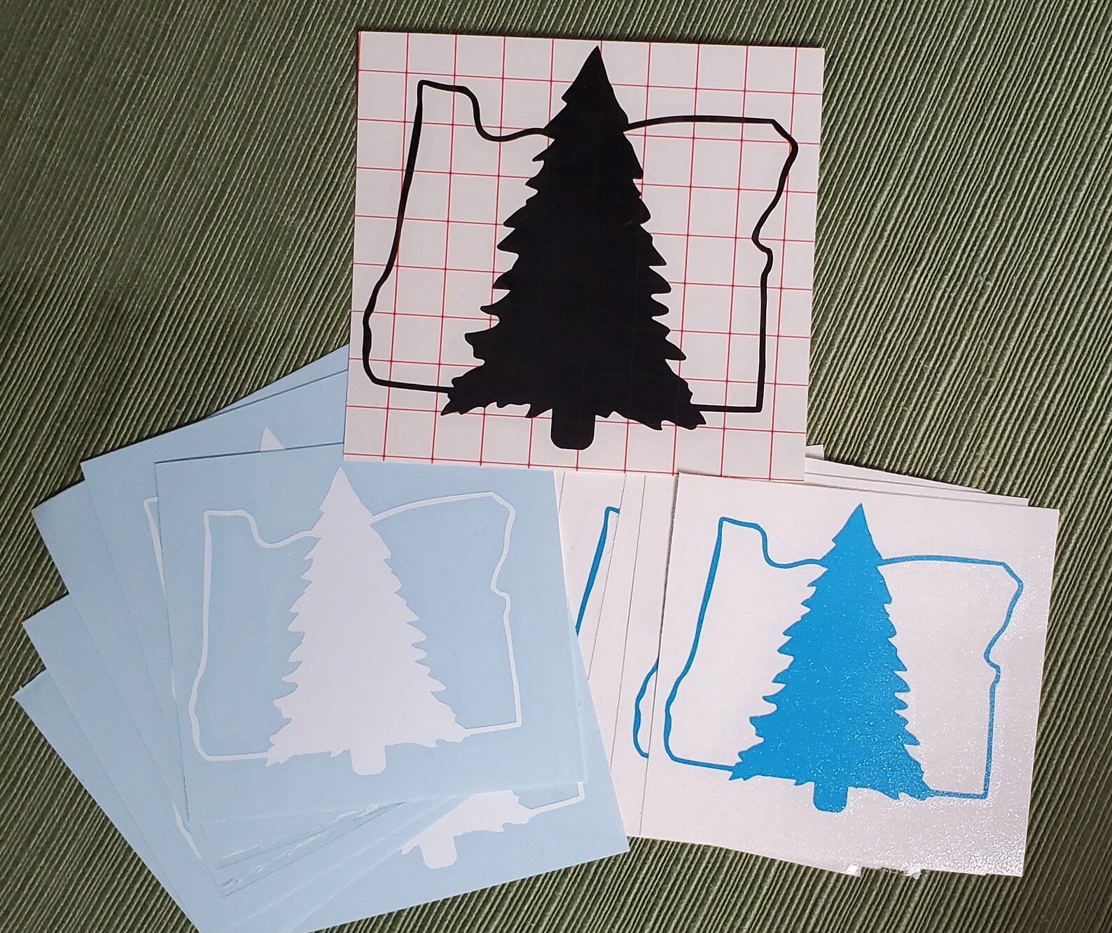 Oregon Outline With Tree Decal Sticker - Etsy