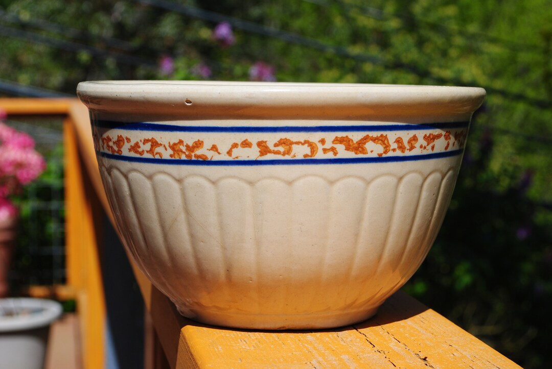Red Wing Gray Line Mixing Bowl 8 1/4" Solid With Cracks OBO - Etsy