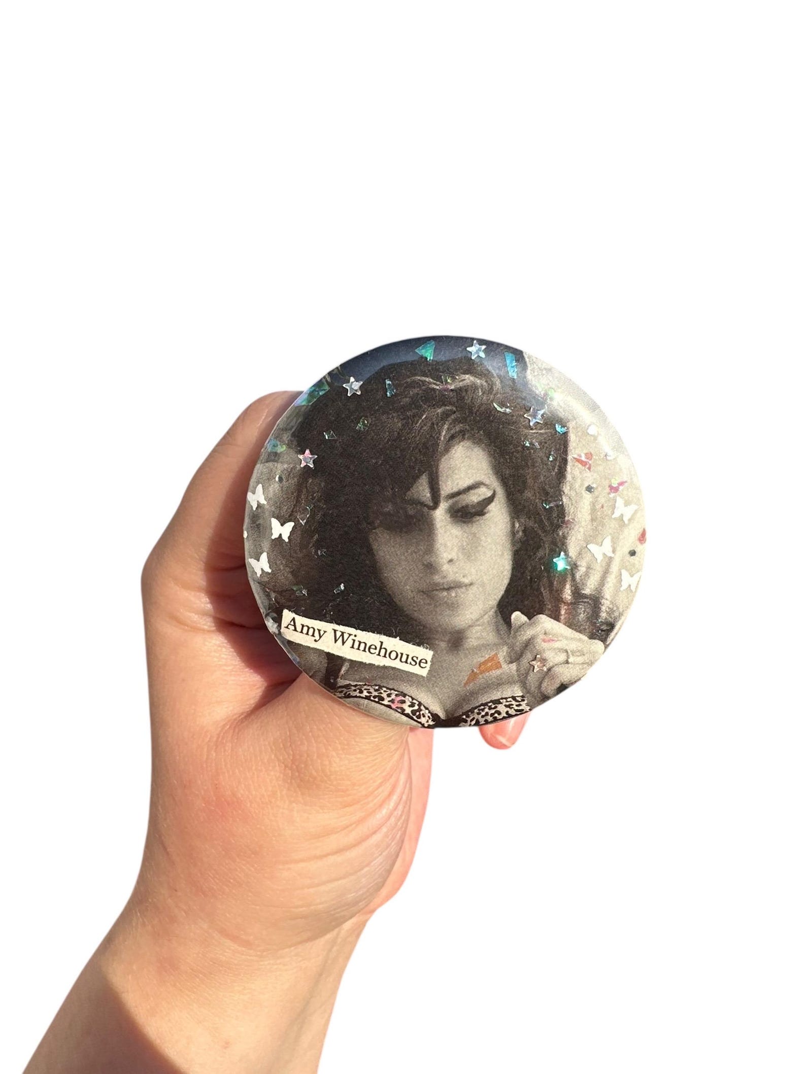 Handmade Amy Winehouse 2.25 Inch Collage Art Button Pin | Made With ...