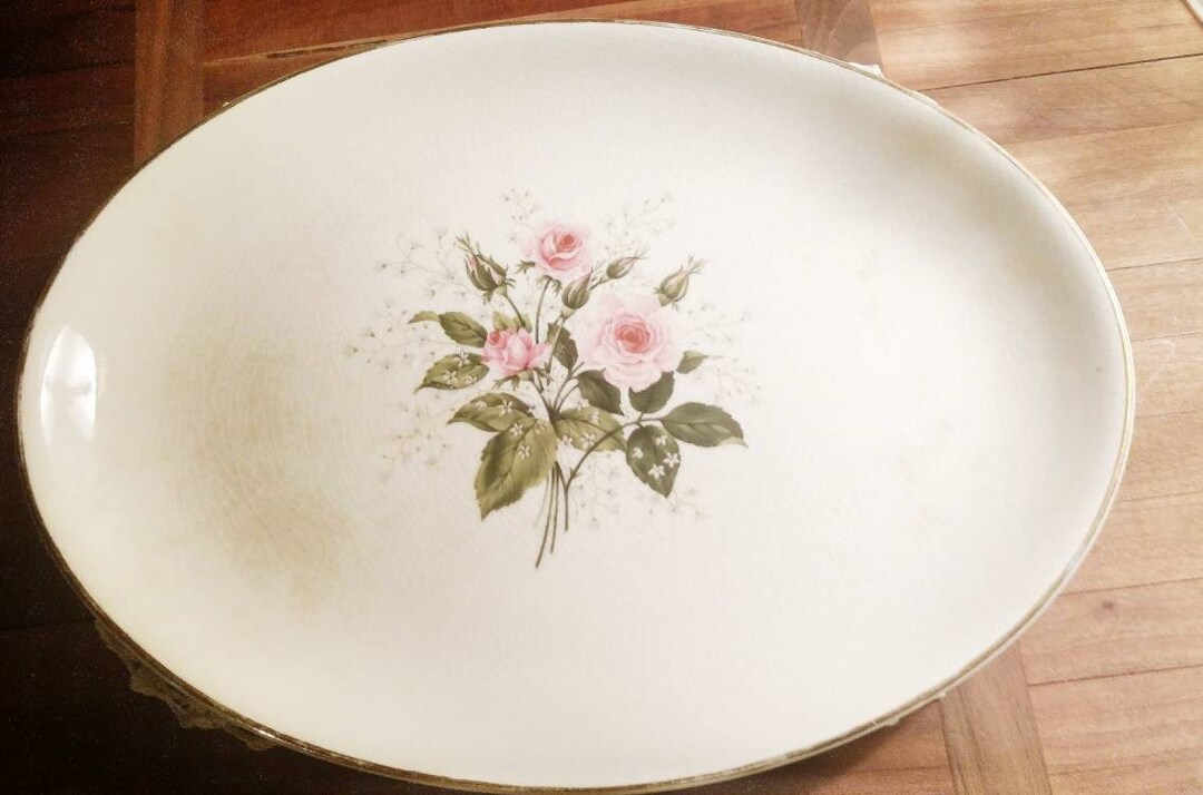 Elegant Antique Rose Decorative Plate - Etsy