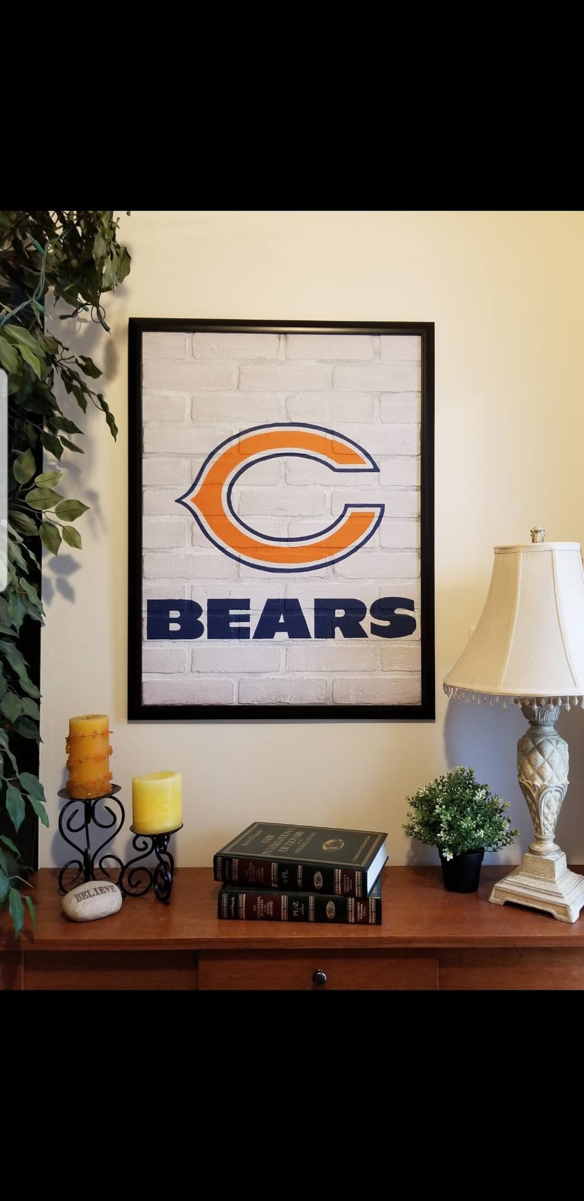 Chicago Bears Brick Wall Art - Etsy