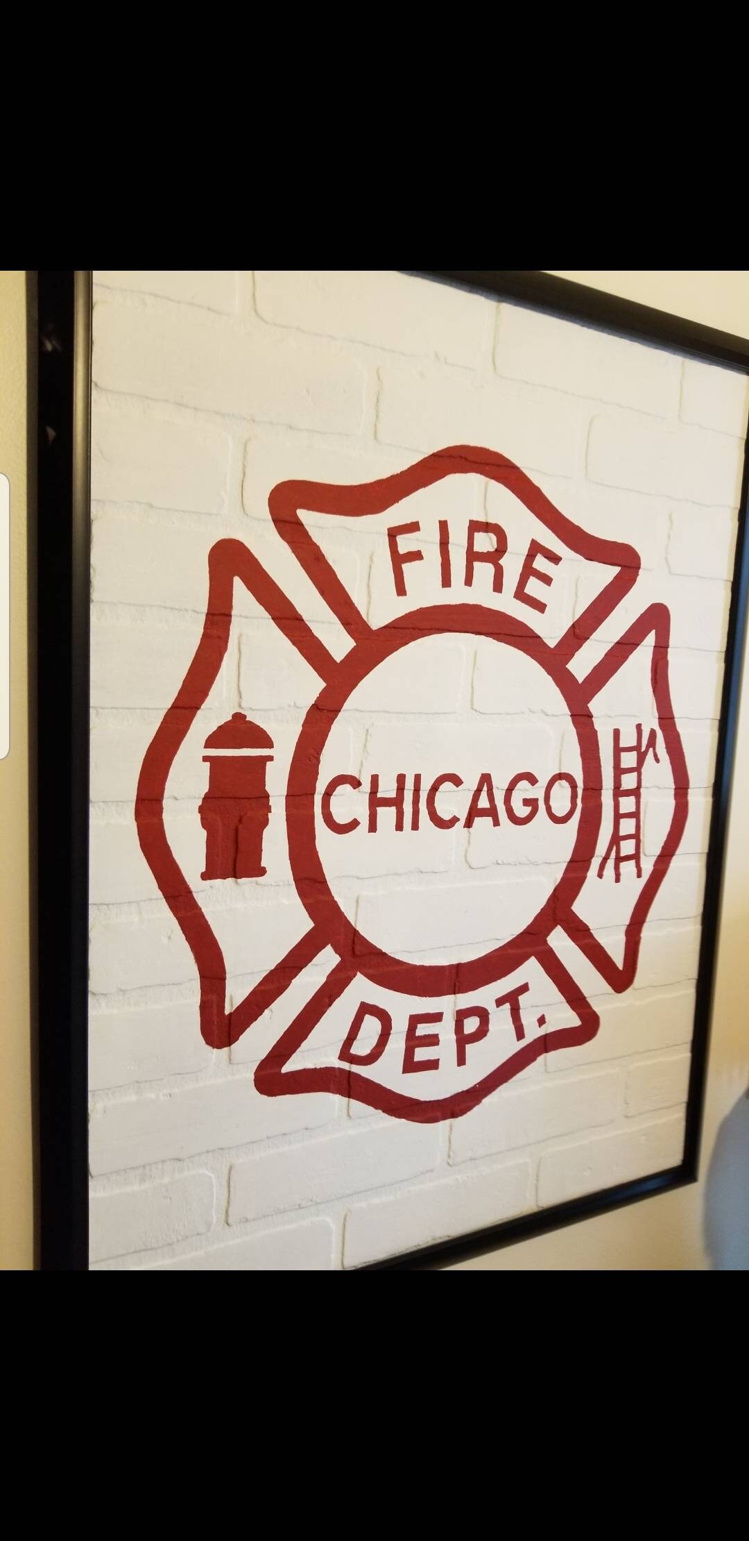 Chicago Fire Department Brick Wall Art - Etsy